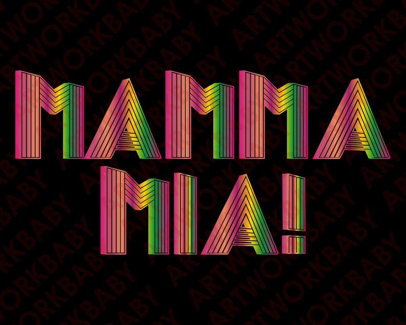 Mamma Mia Svg Digital Download, Mamma Mia Png Sublimation Design ...