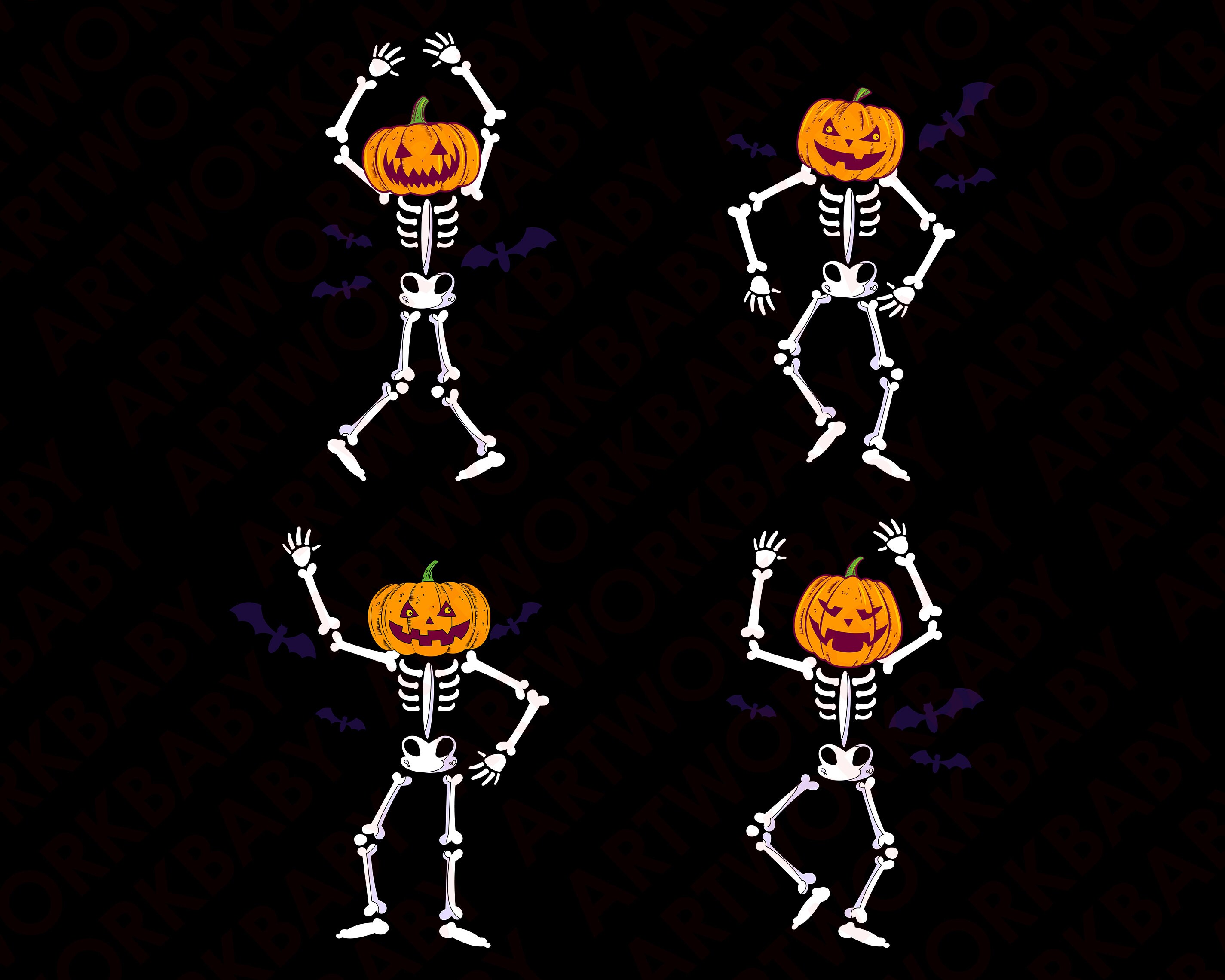 Halloween Skeletons Svg Digital Download, Halloween Skeletons Png ...