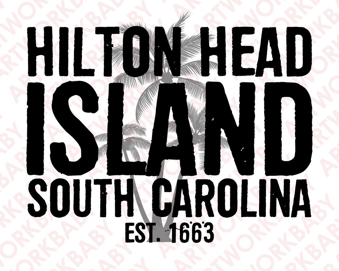 Retro Cool Hilton Head Island Palm Tree Svg Digital Download, Png ...