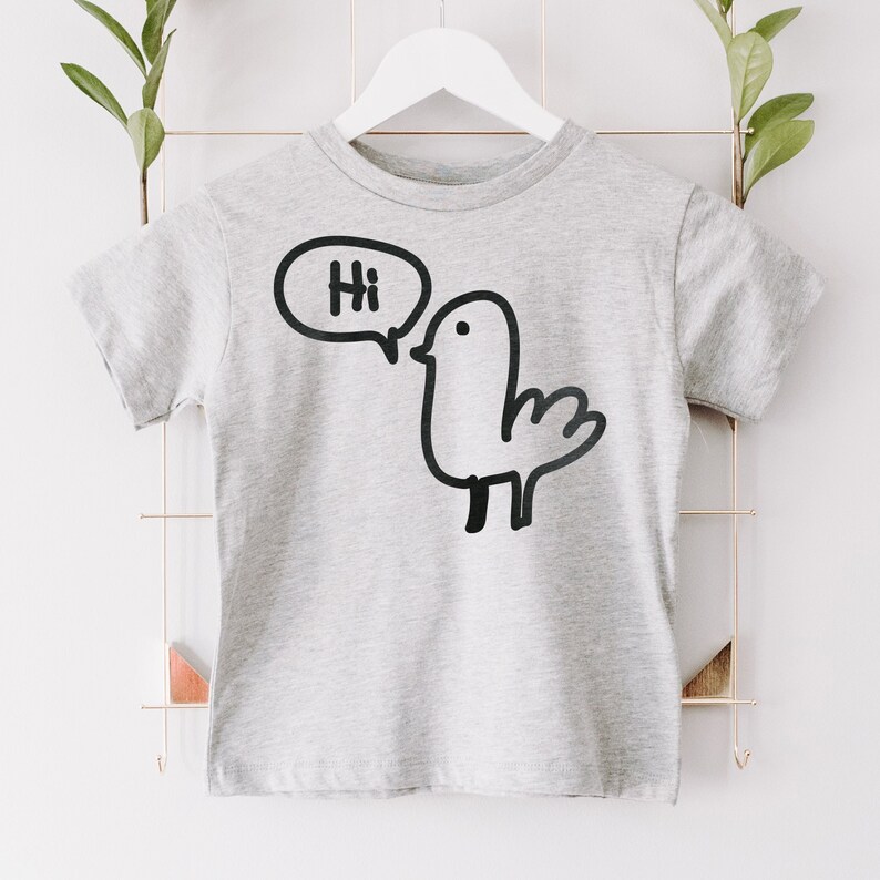 Hi SVG. Bird png, Hi Tote bag SVG, Hi PNG, for baby design, Drawing ...