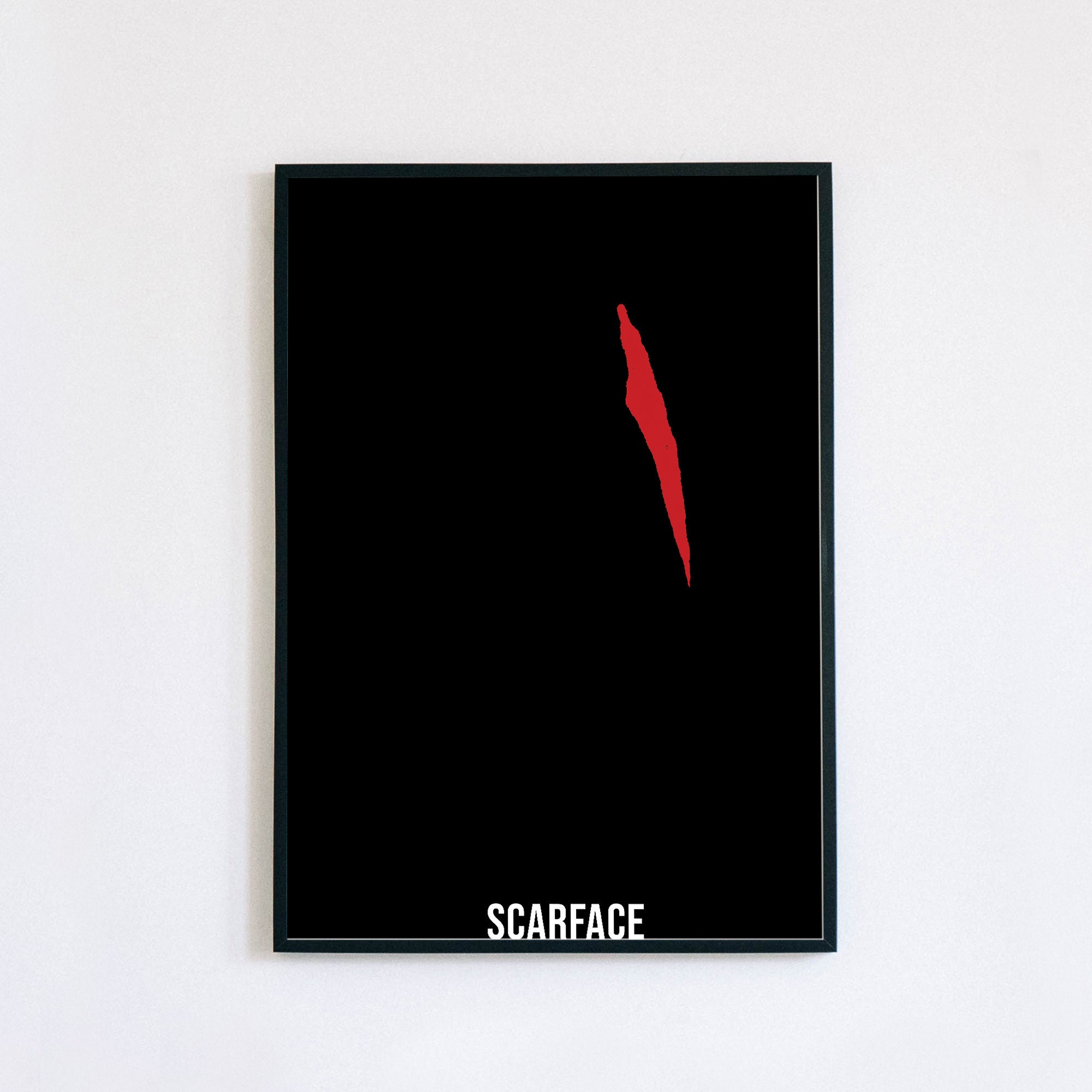 Uniqe Scarface Minimalist Poster, Wall Decor Movie Poster, Wall Art ...