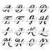 Split Alphabet SVG, PNG, Split Monogram Frame Alphabet, Calligraphy ...