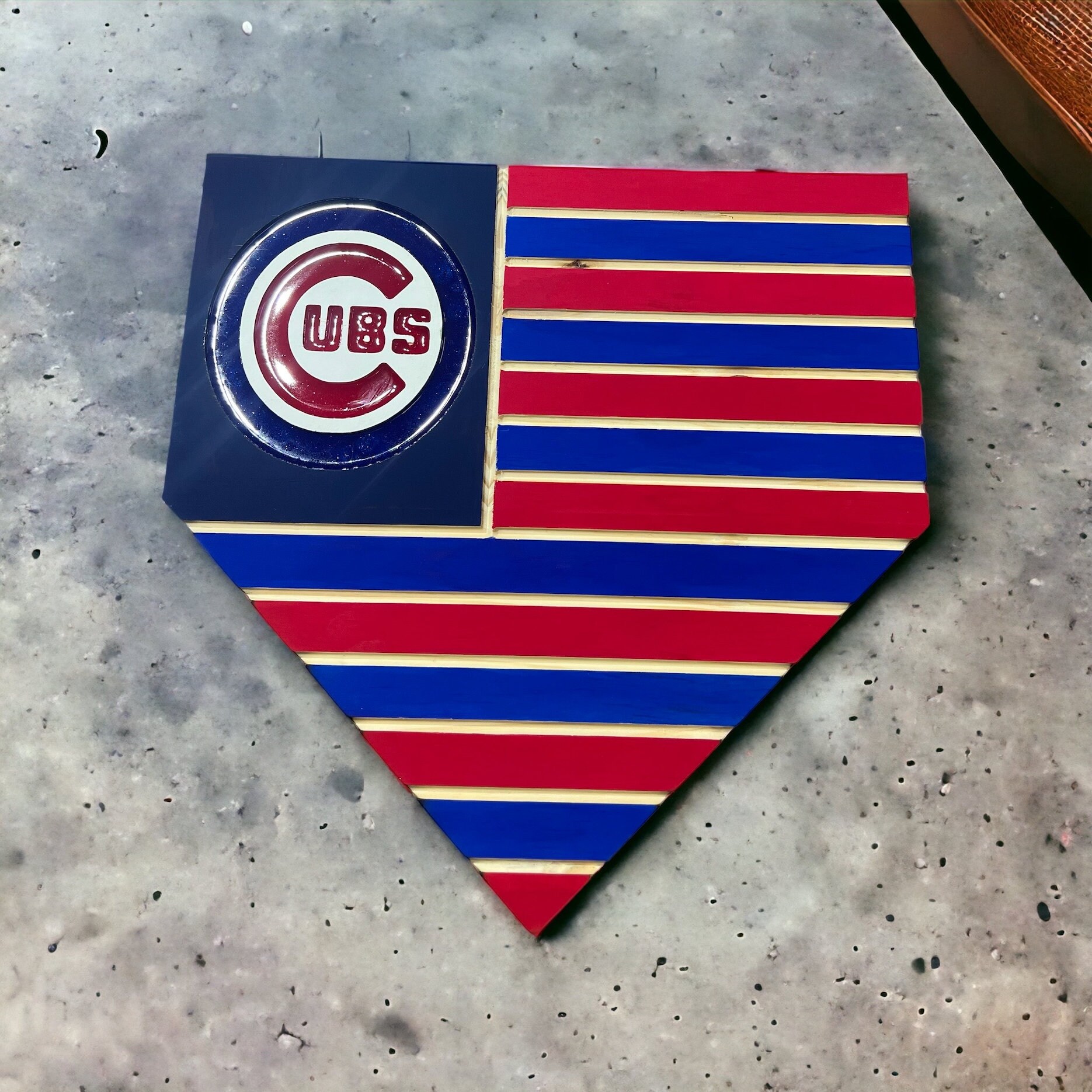 MLB Team Themed Home Plate Wooden Flags - Etsy