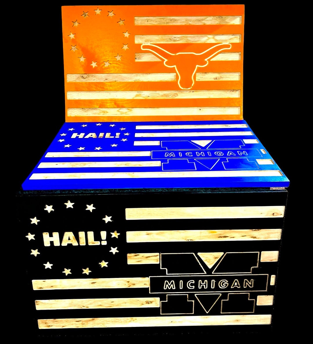 NCAA Wooden Team Flags- ALL TEAMS - Etsy