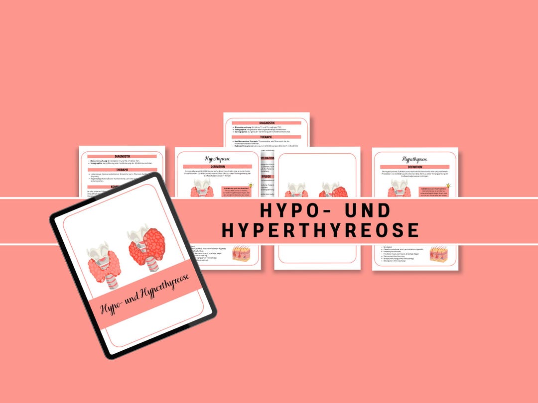 Hypo- Und Hyperthyreose | Lernzettel | Ausbildung | Pflege | Medizin - Etsy