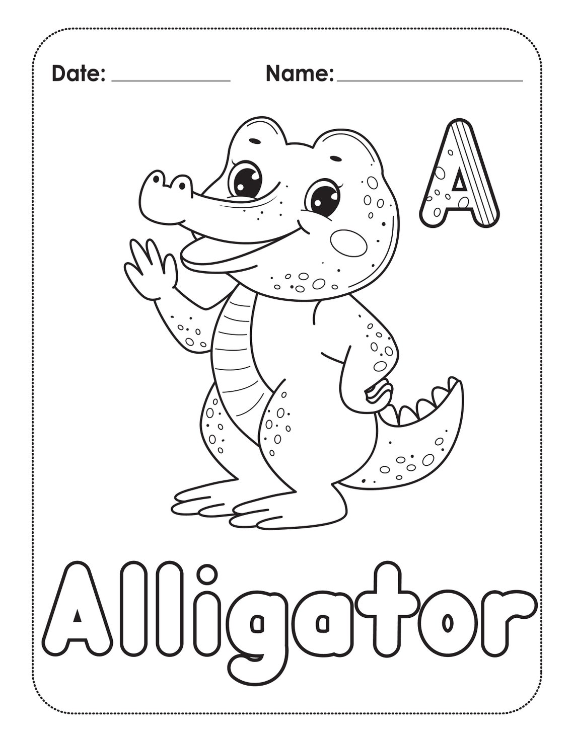 ABC Animals Coloring Pages 26 Alphabet Animal Pages PDF - Etsy