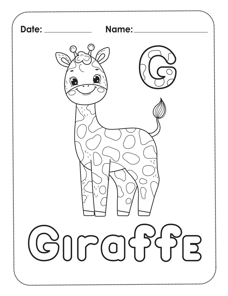 ABC Animals Coloring Pages - 26 Alphabet Animal Pages PDF - Etsy