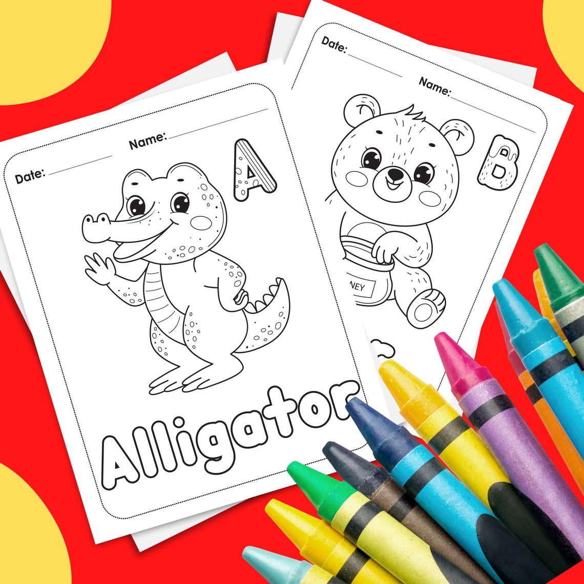 ABC Animals Coloring Pages 26 Alphabet Animal Pages PDF - Etsy