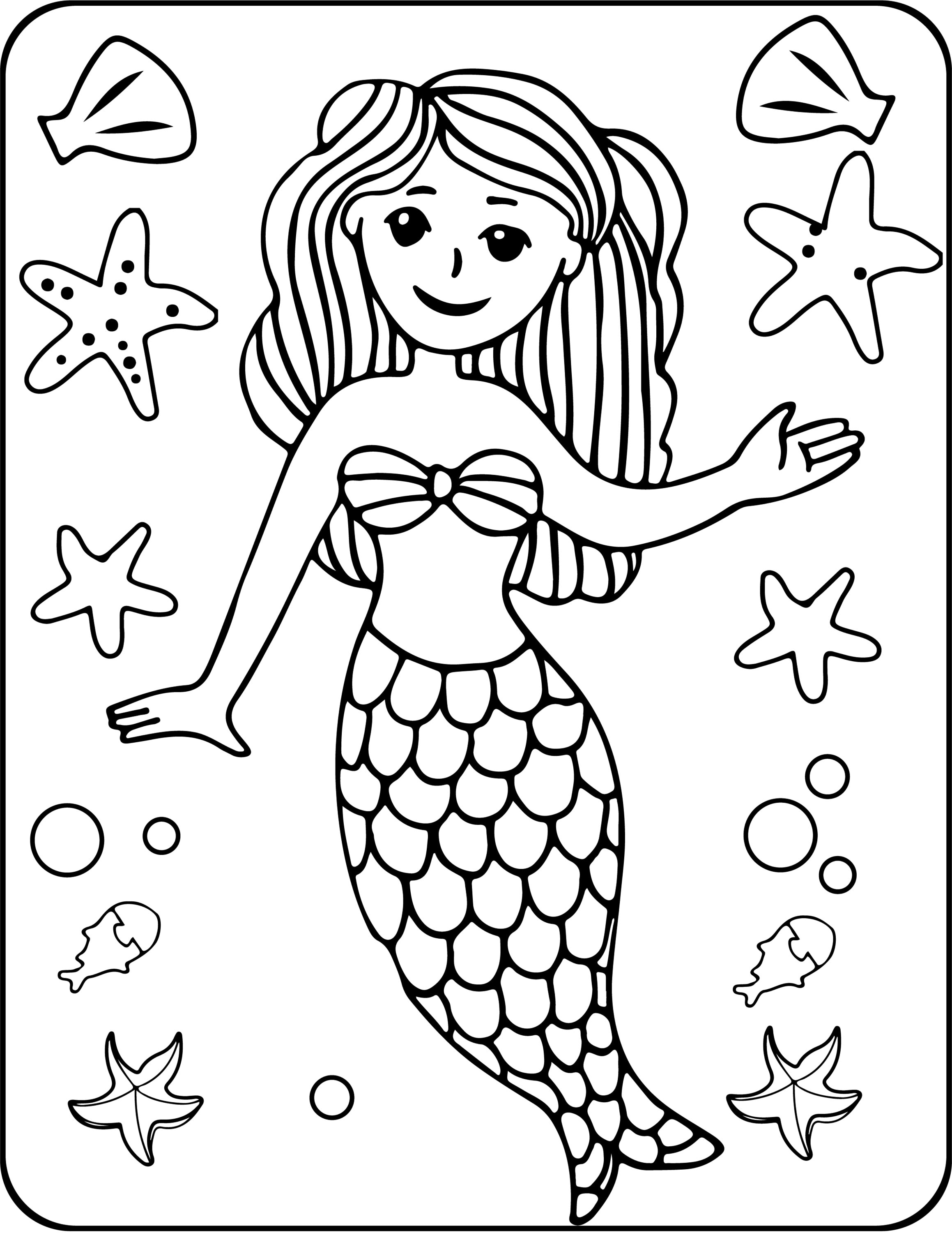Magical Mermaids Coloring Pages for Kids PDF Digital Download - Etsy