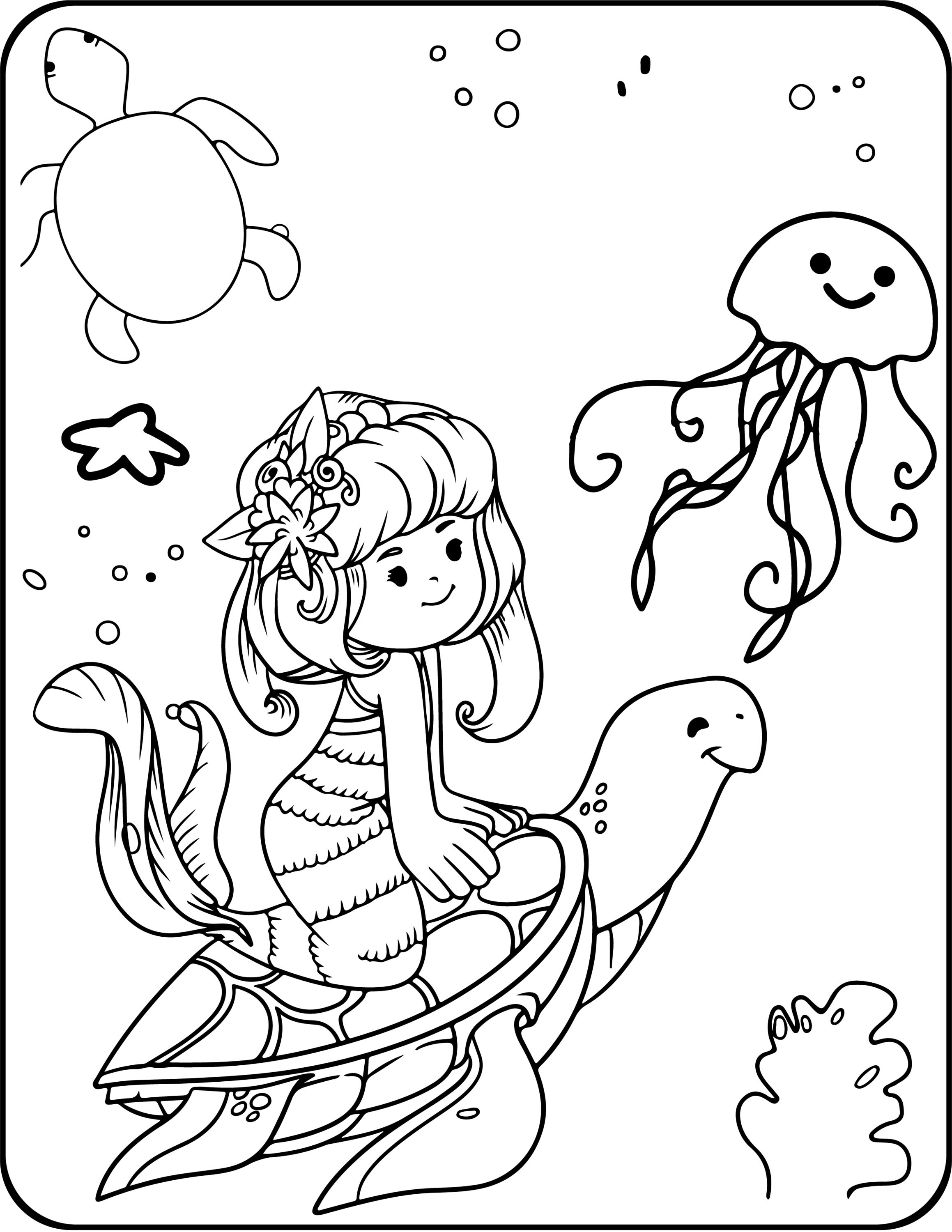 Magical Mermaids Coloring Pages for Kids PDF Digital Download - Etsy