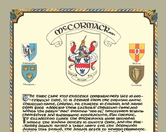 Doyle Family Crest Irish Coat of Arms Irish Family Crest Gifts Ireland ...