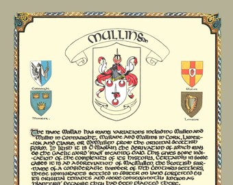 Doyle Family Crest Irish Coat of Arms Irish Family Crest Gifts Ireland ...