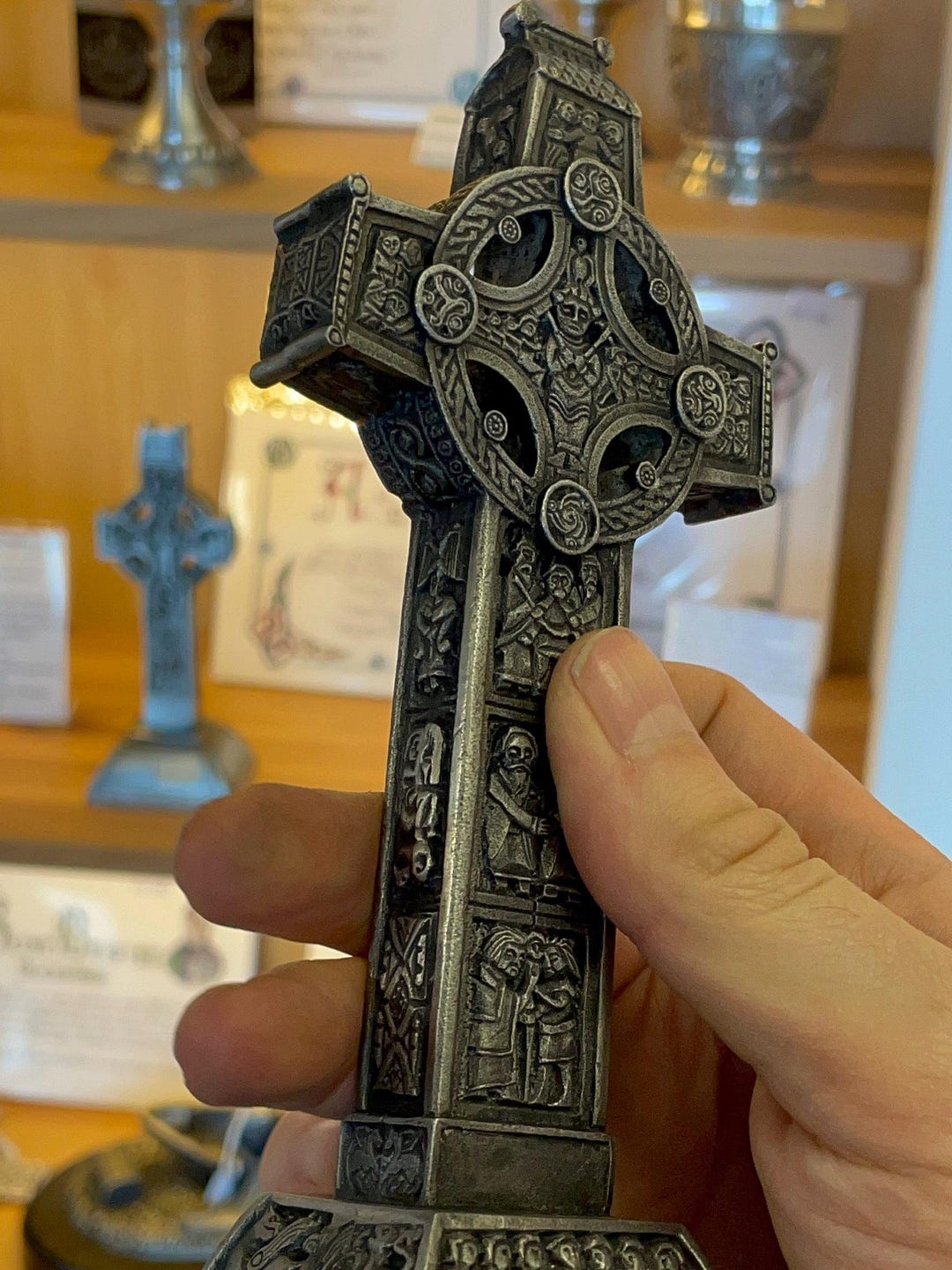 Clonmacnoise Cross, Standing Cross, Cross Ornament, Irish Celtic Cross ...