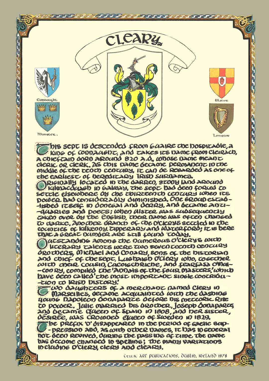 Cleary Family Crest Irish Coat Of Arms Irish Family Crest Gifts Ireland cleary-family-crest-irish-coat-of-arms-irish-family-crest-gifts-ireland