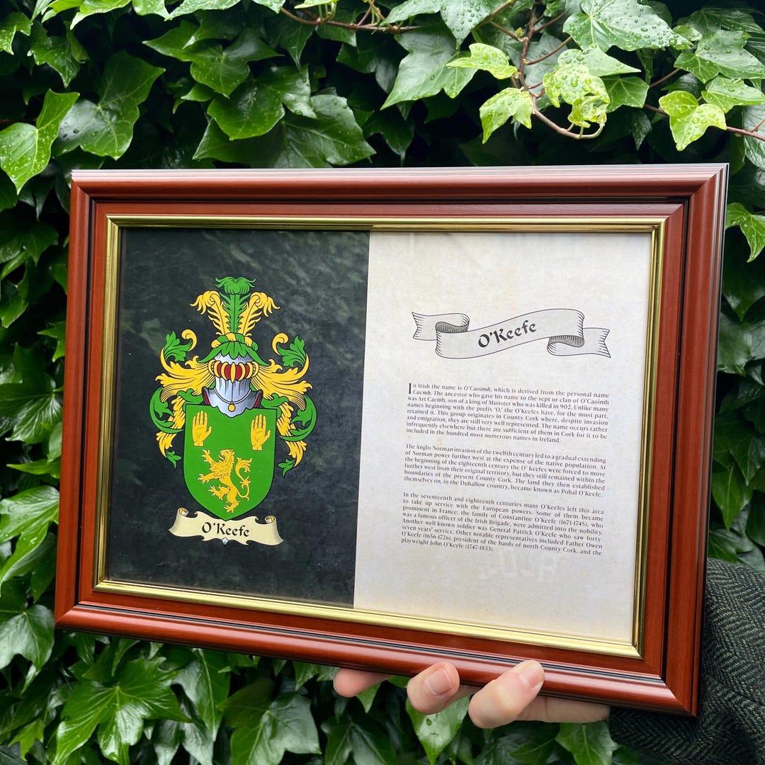 Family Coat of Arms and Family History Print - Etsy