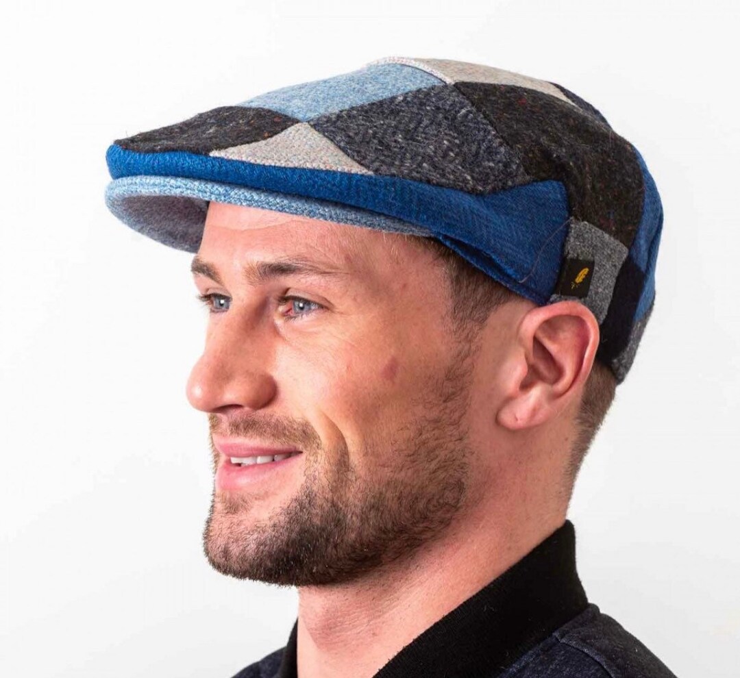 Irish Flat Cap Blue Tones - Etsy