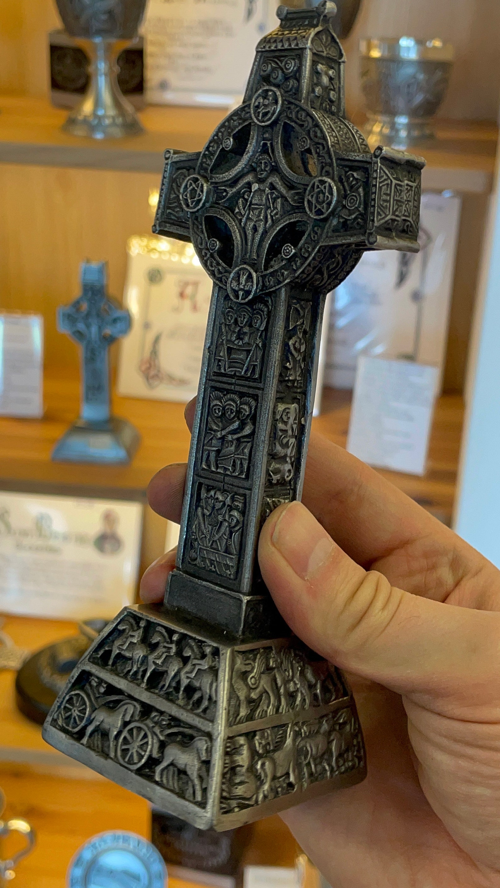 Clonmacnoise Cross, Standing Cross, Cross Ornament, Irish Celtic Cross ...