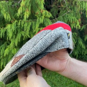 Irish Patchwork Flat Cap Red Tones - Etsy