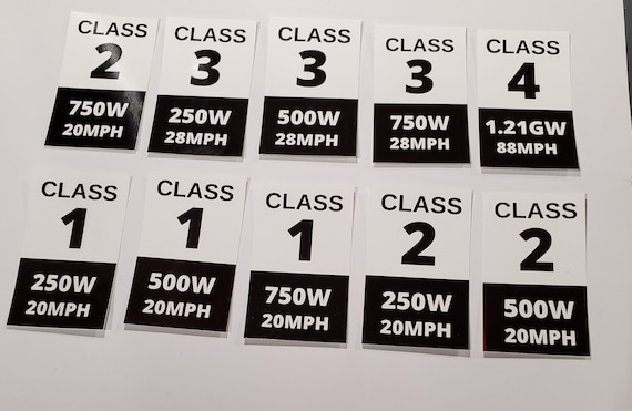 Electric Bike Class Stickers bundle Class 1 2 and 3 - Etsy