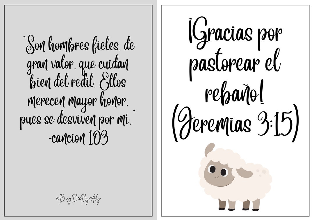 Gracias Por Pastorear El Rebano, Tarjeta Imprimible Size 10x7in - Etsy
