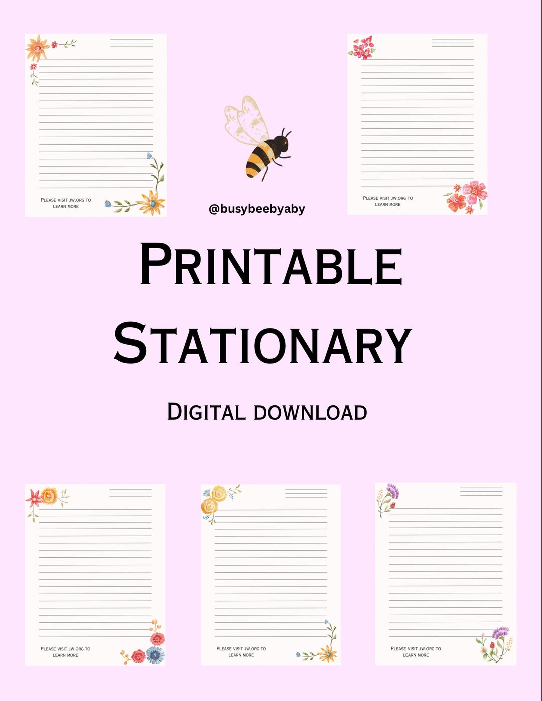 Printable Stationary for Letter Writing - Etsy