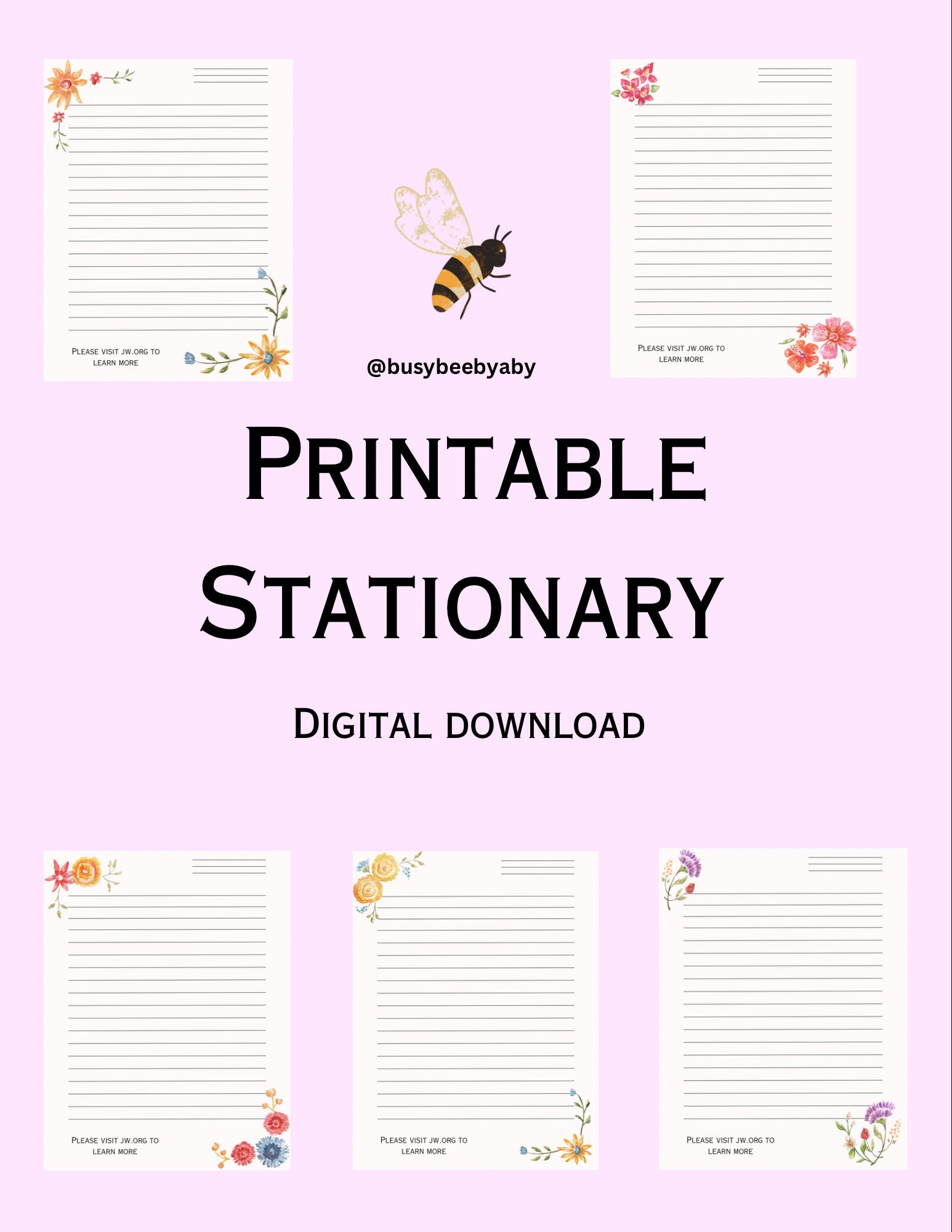 Printable Stationary for Letter Writing - Etsy