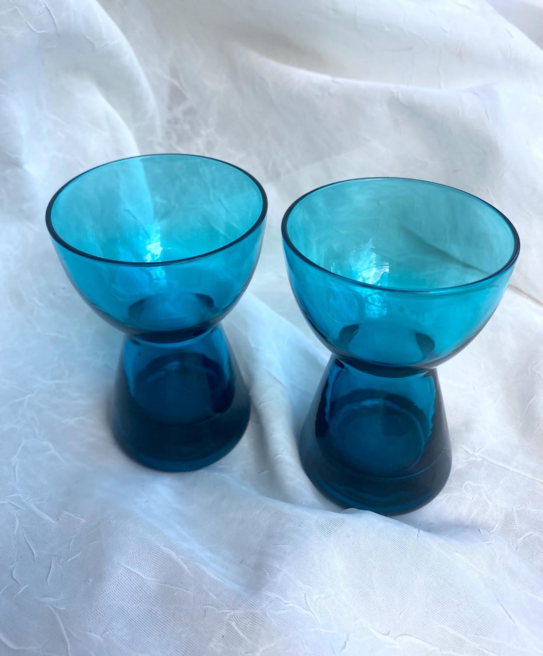 Vintage MCM Morgantown Glass- Barton Candlestick Holders- Pair of 2 in ...