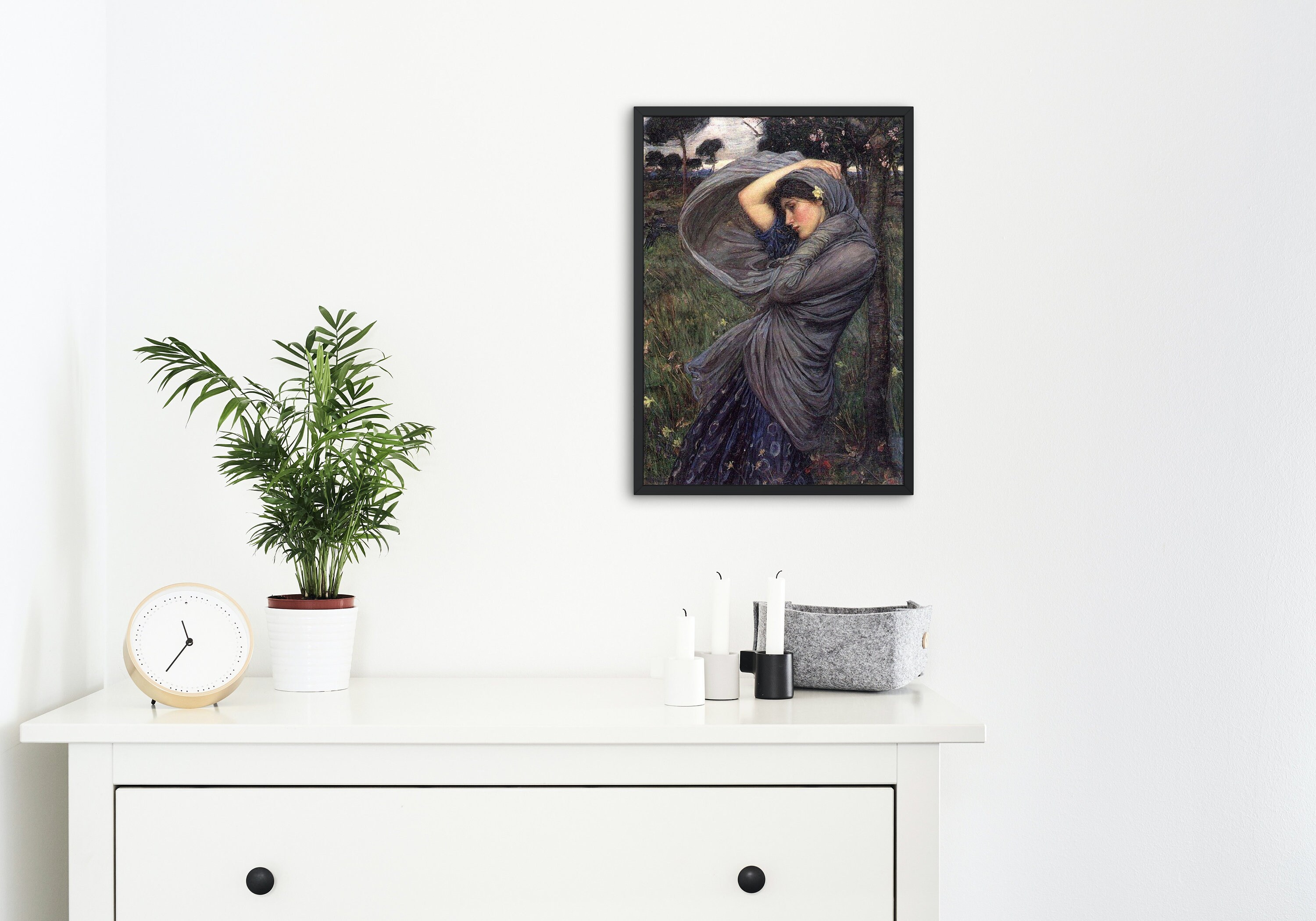 Boreas, John William Waterhouse Printable Wall Art, Famous Portrait ...