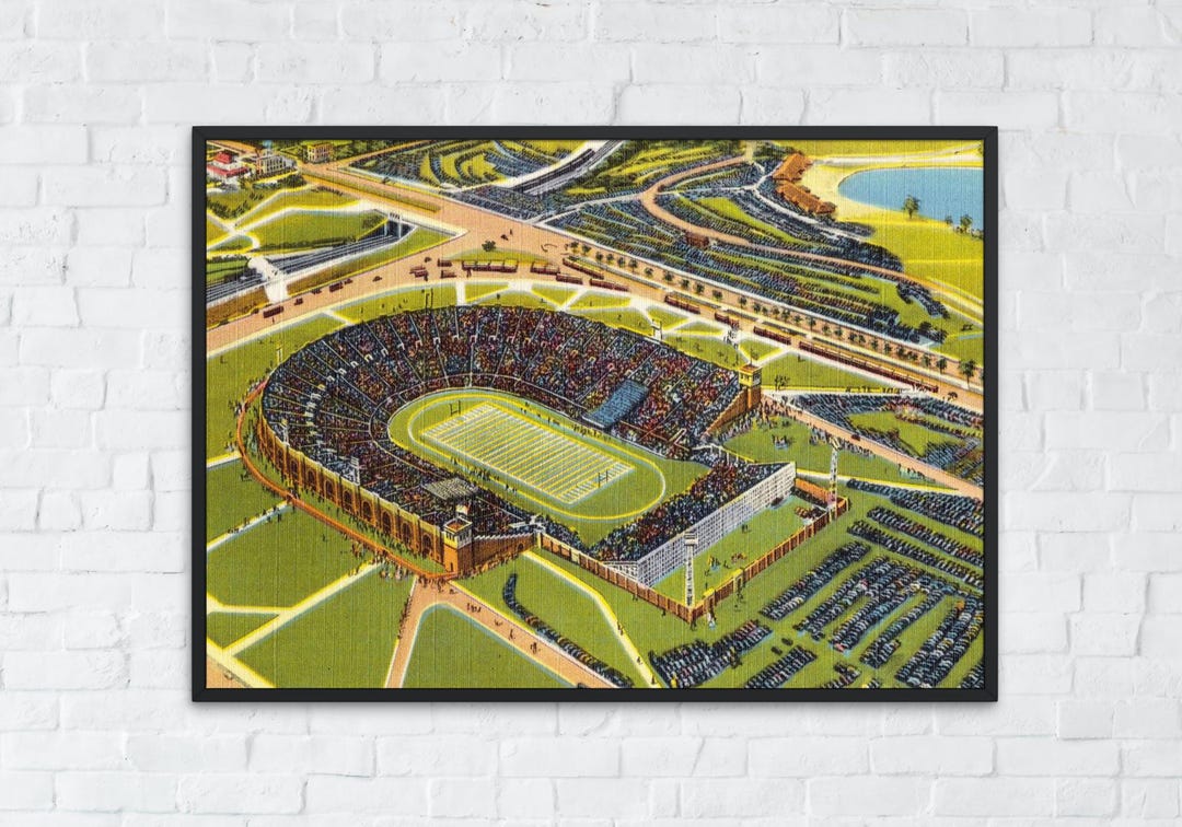 Football Stadium Printable, Vintage Sports Poster, Football Fan Gift ...