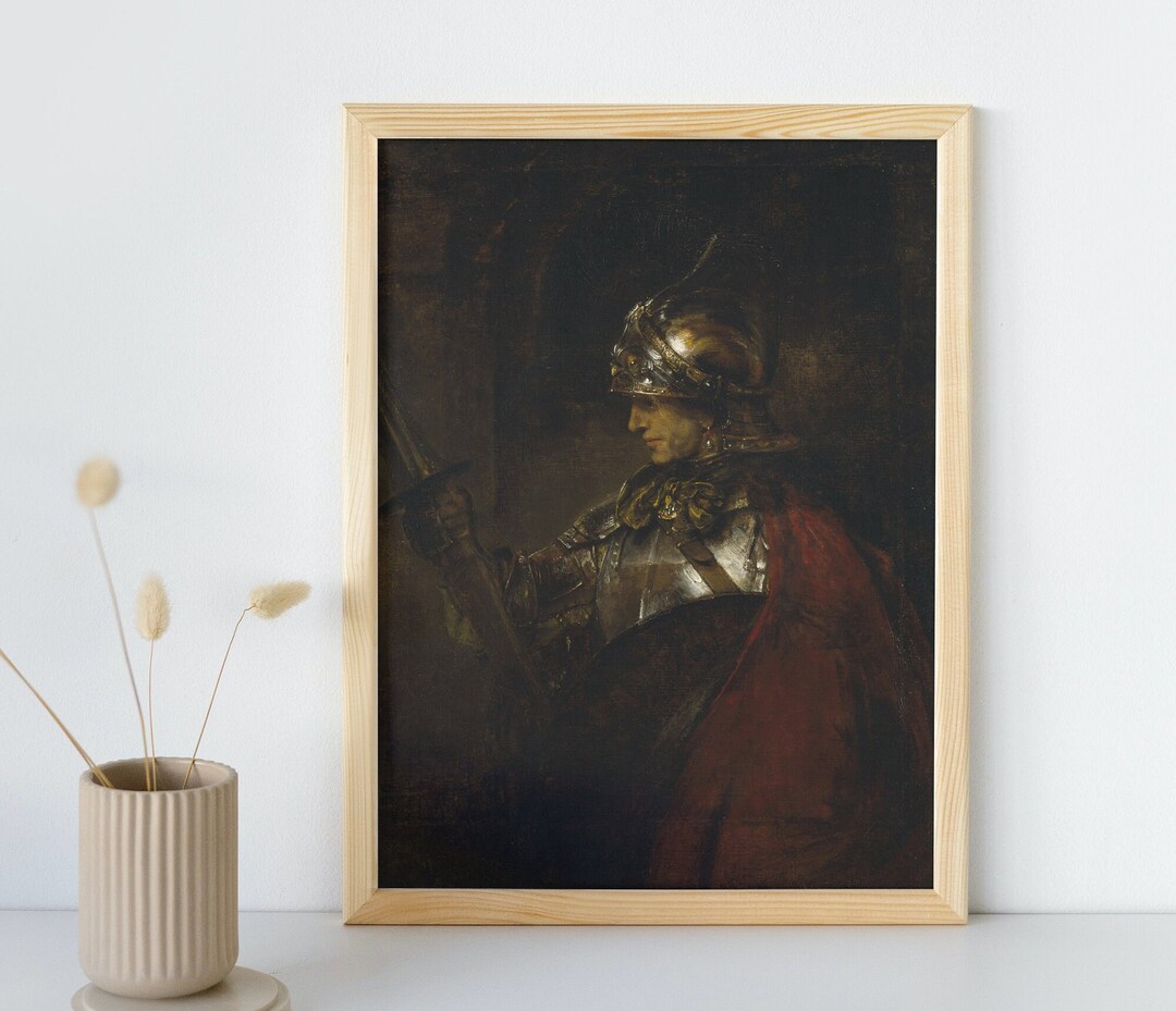 Man in Armour Painting, Rembrandt Van Rijn, Printable Wall Art, Famous ...