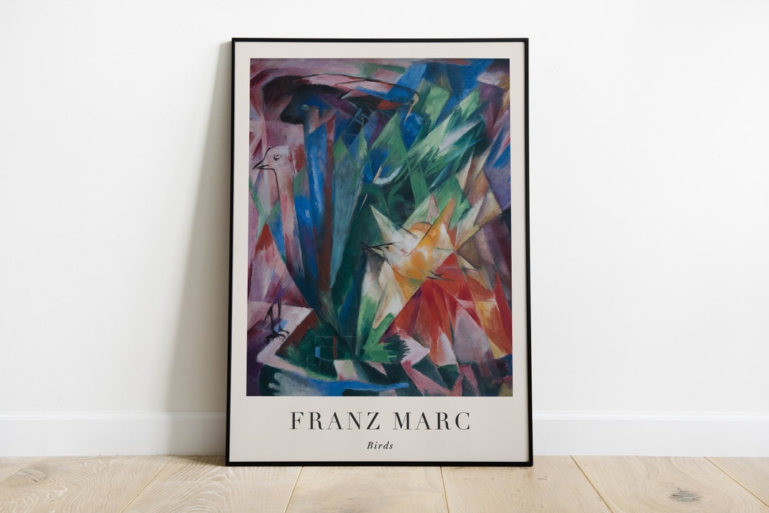Franz Marc Print, Abstrakte Vögel, Bunte druckbare Kunst, berühmte ...