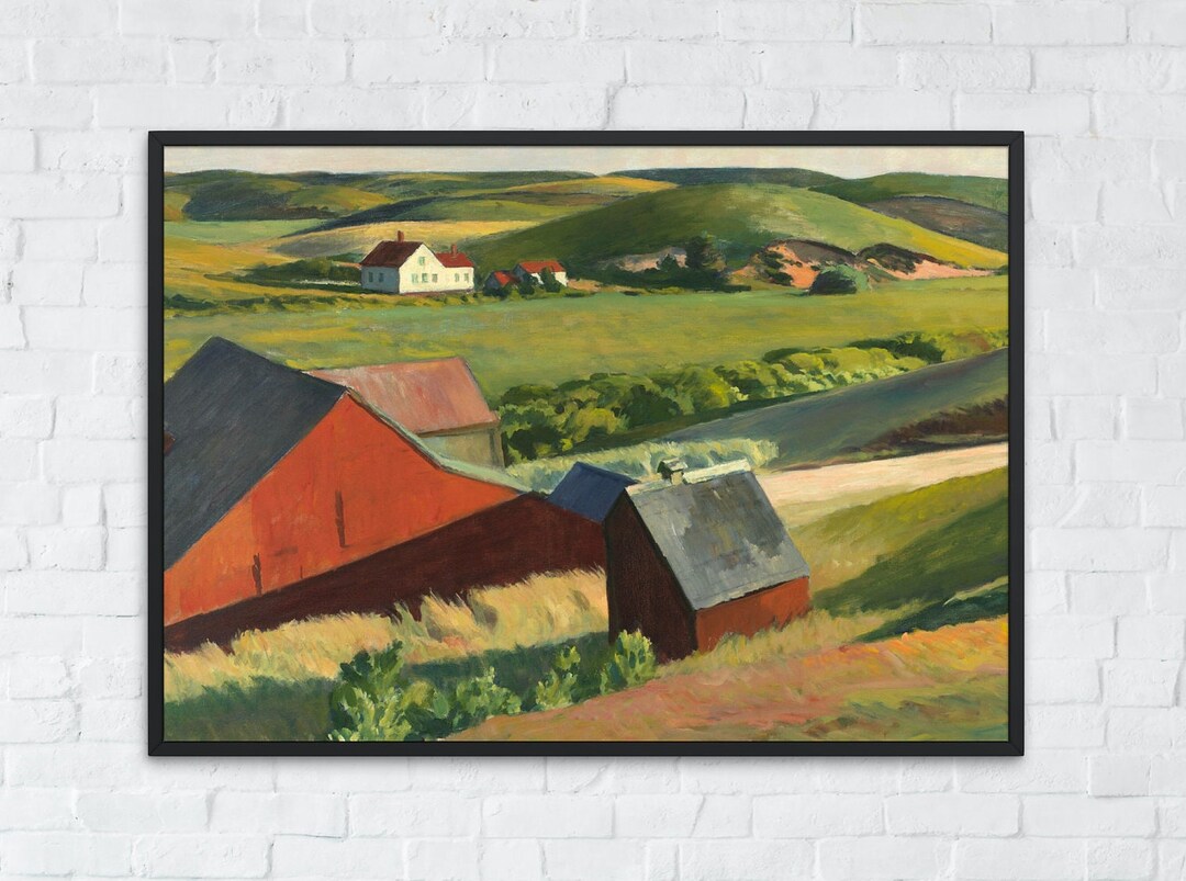 Cobbs Barns and Distant Houses Painting Edward Hopper - Etsy Ireland