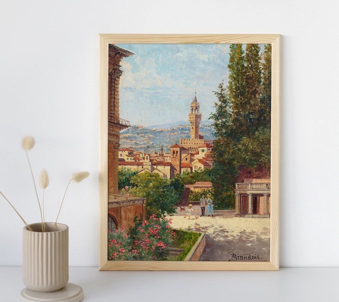 Italian Landscape Wall Art Print, Italian Streets Fine Art Painting ...