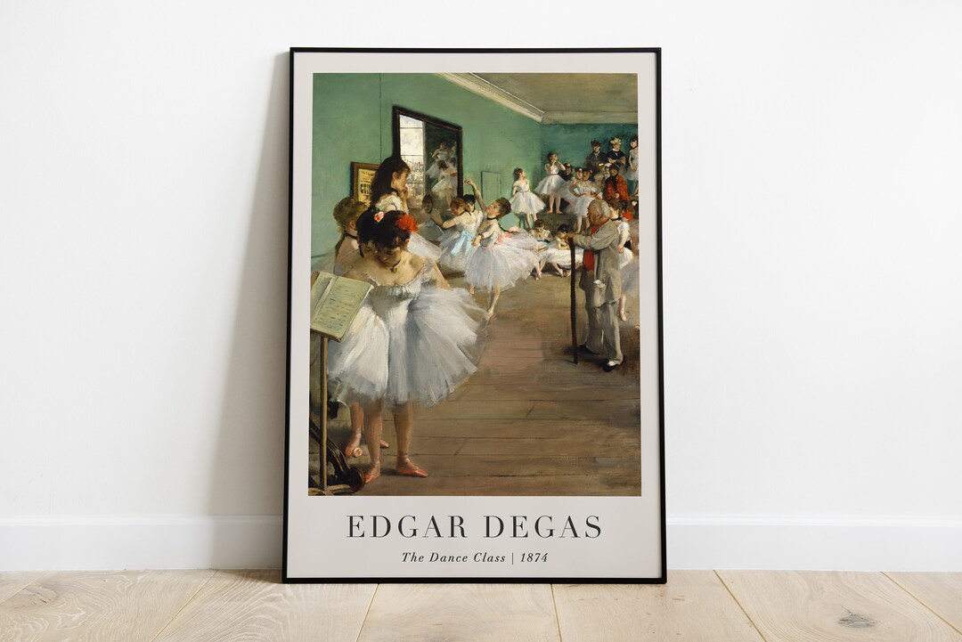 The Dance Class Painting With Text, Edgar Degas, Printable Wall Art ...