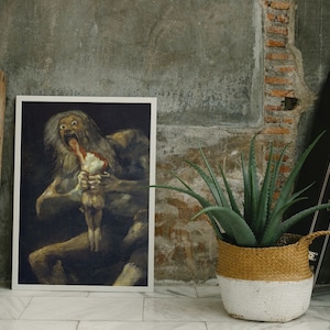 Saturn Devouring His Son Painting, Francisco Goya, Printable Wall Art ...