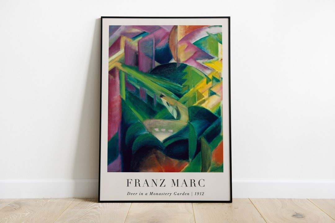 Franz Marc Print, Deer in a Monastery Garden, Colorful Printable Wall ...