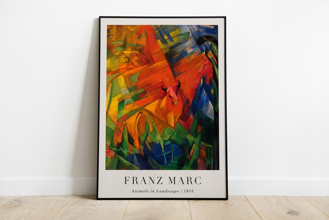 Franz Marc Print, Animals in Landscape, Colorful Printable Wall Art ...