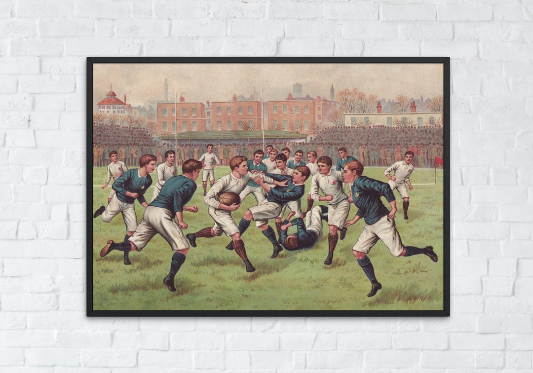 Vintage Football Poster Printable, Classic Sports Wall Art, Football ...