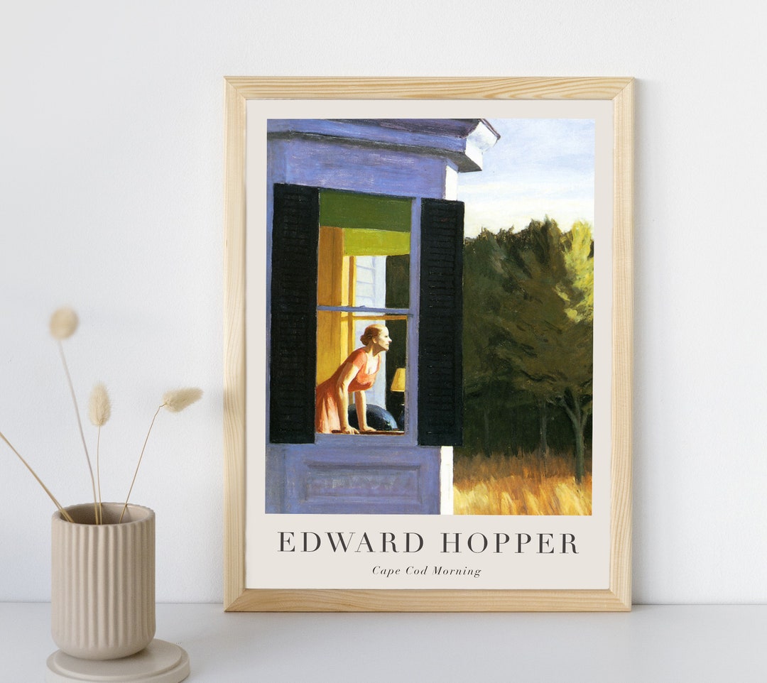 Cape Cod Morning Painting With Text, Edward Hopper, Printable Wall Art ...