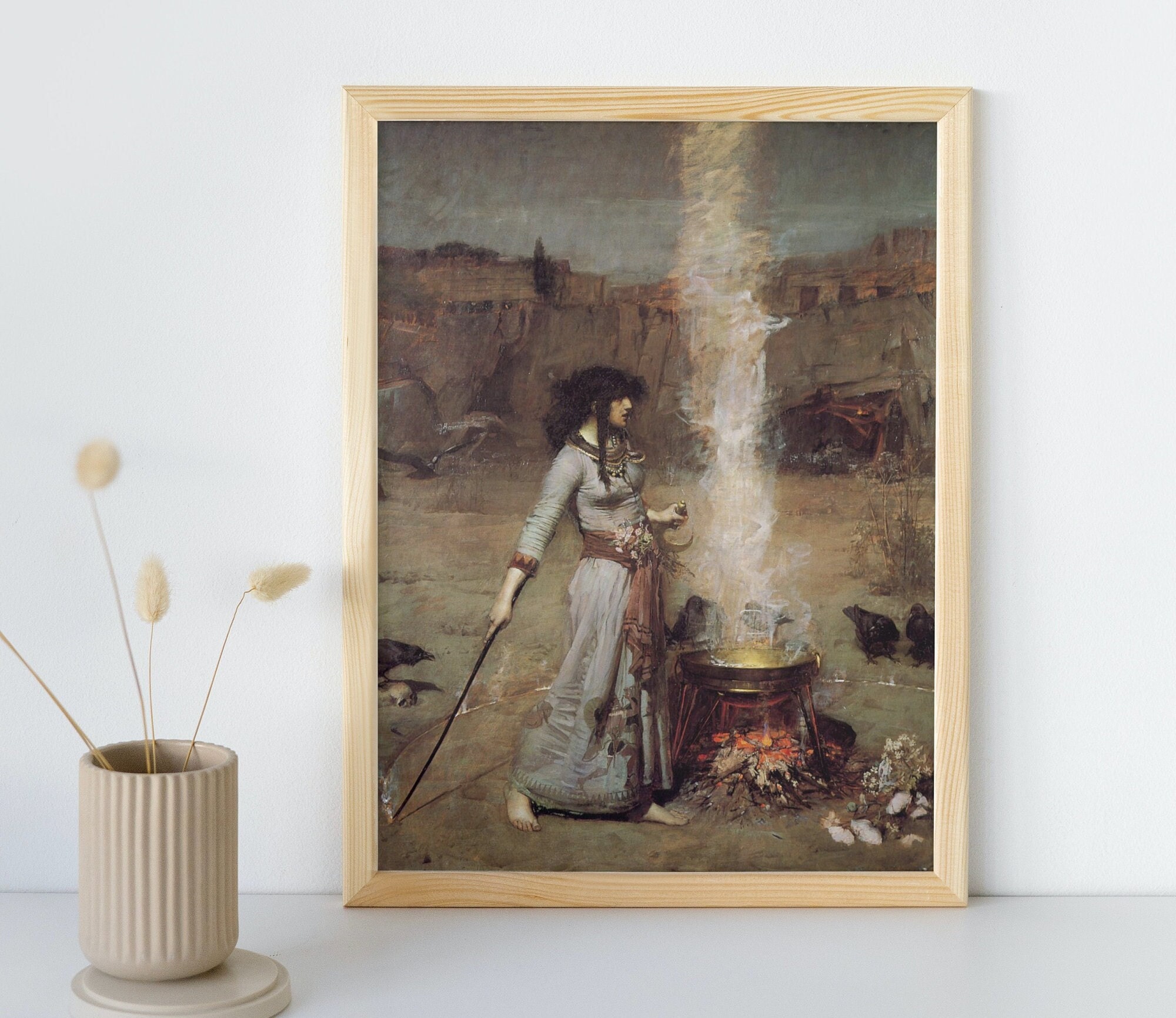 Magic Circle John William Waterhouse Printable Wall Art - Etsy