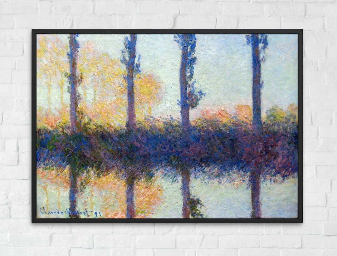 Poplars Painting, Claude Monet, Printable Wall Art Decor, Famous ...