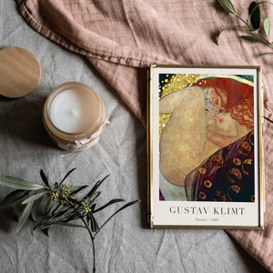 Danaë Painting With Text, Gustav Klimt, Danae, Printable Wall Art ...