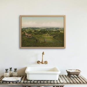 Vintage Golf Course Printable Art, Golf Landscape Art Print, Golf Fan ...