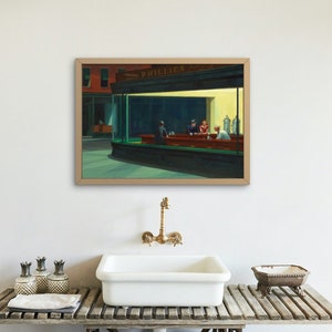 Nighthawks Painting, Edward Hopper, Printable Wall Art Decor, Famous ...