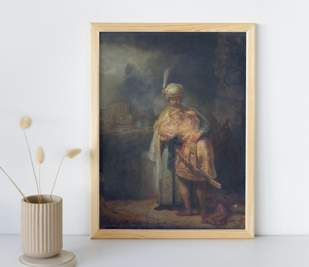 David's Farewell to Jonathan Painting, Rembrandt Van Rijn, Printable ...