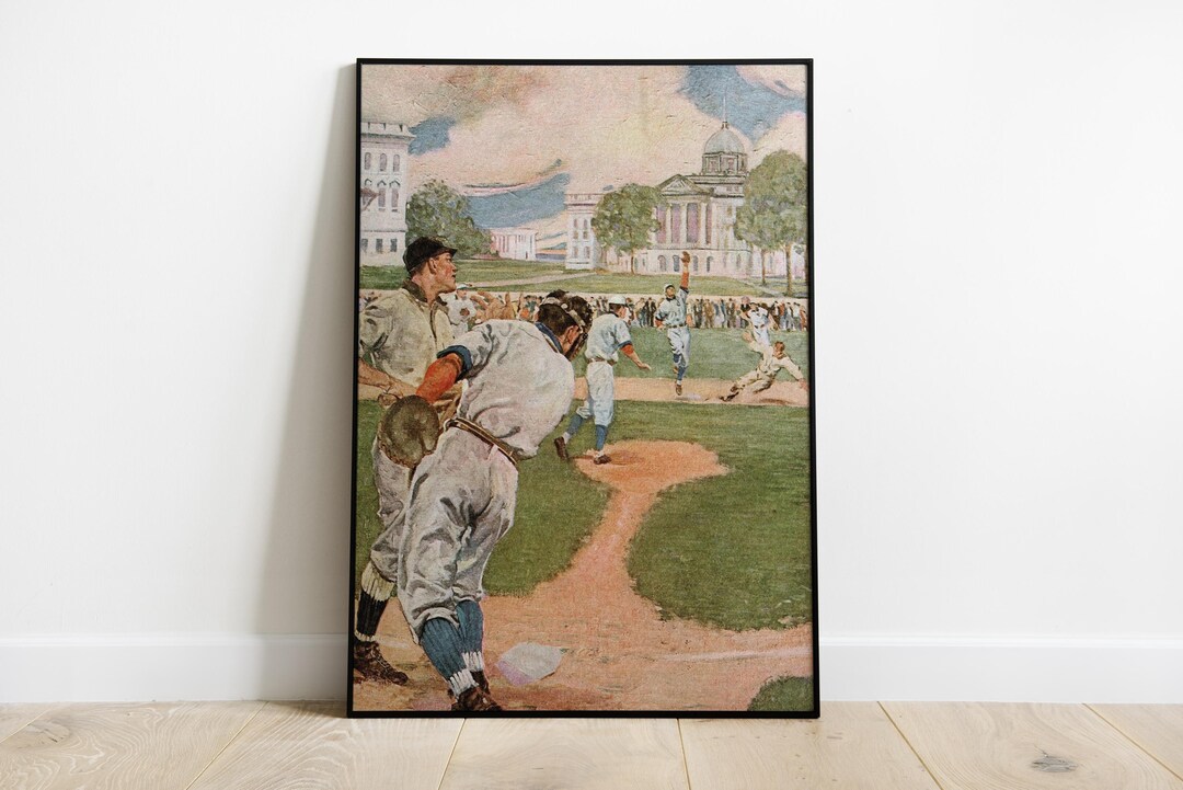 Vintage Baseball Printable Poster, Classic Sports Wall Art, Baseball ...