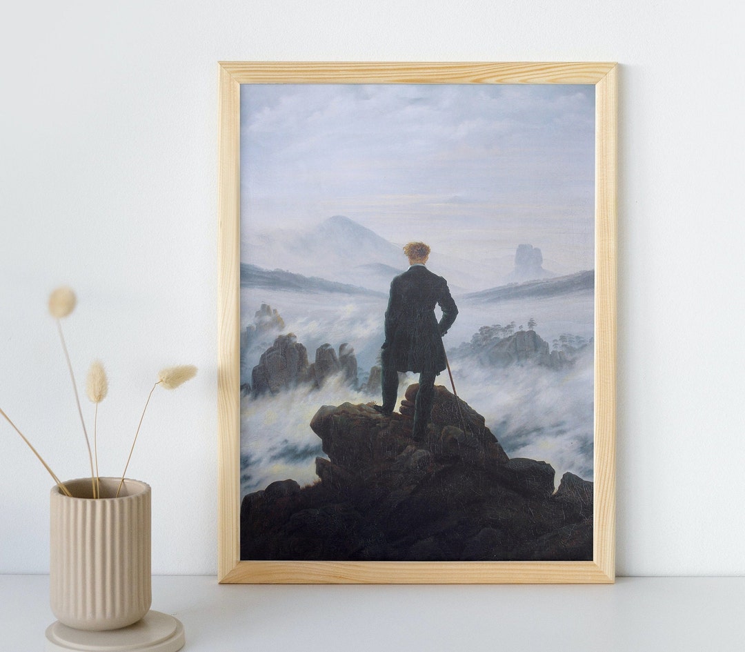 Wanderer Above the Sea of Fog Painting, Caspar David Friedrich ...