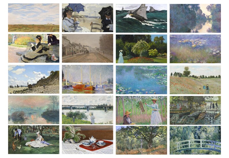 Set of 50 Monet Art Collection for the Samsung Frame TV 4K, Famous ...