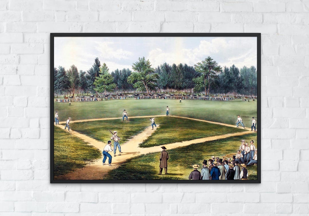 Vintage Baseball Printable Poster, Game of Baseball Wall Art, Sports ...
