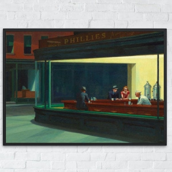 Edward Hopper the Nighthawks Poster - Etsy